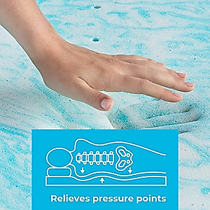 Linenspa 2 Inch Mattress Topper Queen - Gel Swirl Memory Foam Queen Mattress Topper – CertiPUR-US Certified - Queen Foam Pad