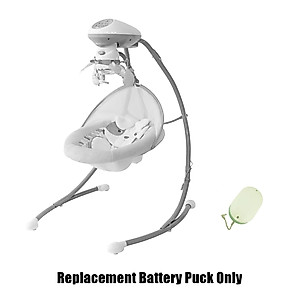 Replacement Part for Fisher-Price Cradle 'n Swing Baby Soother - Replacement Battery Puck for Battery Operated Swing Function ~ White and Light Green