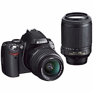 Nikon D40X DSLR Camera with 18-55mm f/3.5-5.6G ED II AF-S DX and 55-200mm f/4.5-5.6G ED AF-S DX Zoom-Nikkor Lens
