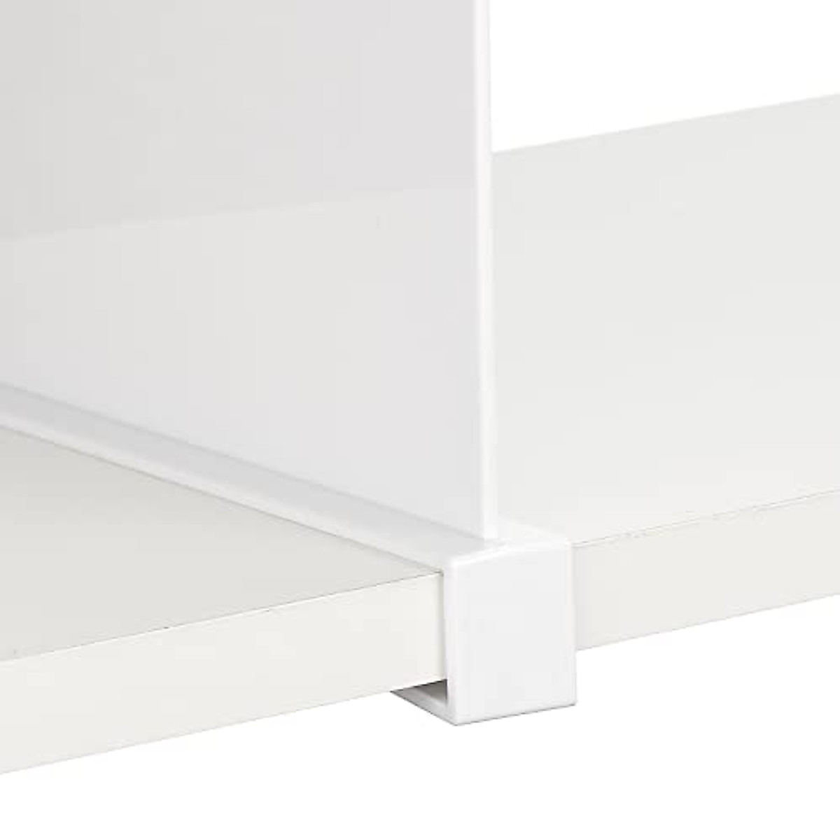 mDesign Plastic Closet Shelf Dividers; Tall Organizer Separators with Clip for Shelves in Bedroom and Closets for Jean, Sweater, Shirt, Purse, and Clothes Storage - Lumiere Collection, 4 Pack, White