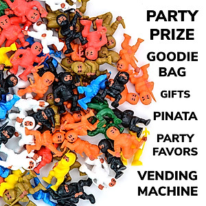 Mini Ninja Gaming Action Figures - Ninja Party Supplies - Ninja Kids Party Favor and Birthday Gift - Ninja Accessories - Easter Egg Fillers - Ninja Birthday Cake Topper - 25pcs