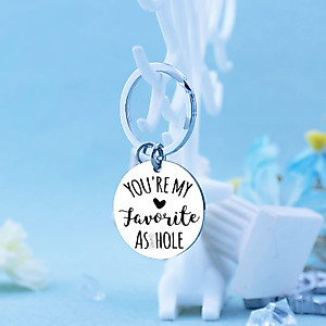 igvean Valentines Gifts for Him Couple Gifts for Boyfriend from Girlfriend Anniversary Birthday Gifts for Men Boyfriend Gifts You Are My Favorite Asshole Keychain
