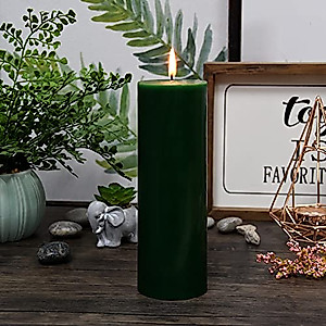 Zest Candle 110-Hour Burn Time Pillar Candle, 3 by 9-Inch, Hunter Green