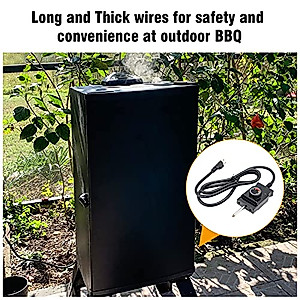 Adjustable Thermostat Probe Power Cord for Masterbuilt Smoker, Electric Smoker Parts for Masterbuilt, Most of Outdoor Cooking Electric Smokers and Grills Heating Element