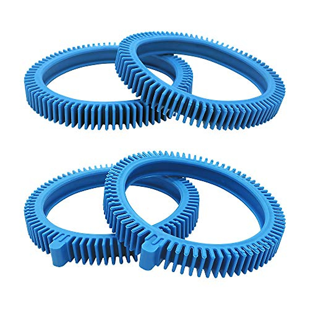 AMI PARTS 896584000-143 Blue Front Tires Kit with Super Hump& 896584000-082 Blue Standard Back Tire Replacement Part for Pool Cleaners(Pack of 2 Each)