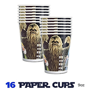 Star Wars Birthday Decorations | Star Wars Party Supplies | Star Wars Plates and Napkins, Star Wars Birthday Banner, Star Wars Tablecloth, Star Wars Paper Cups | Star Wars Party Decorations for 16