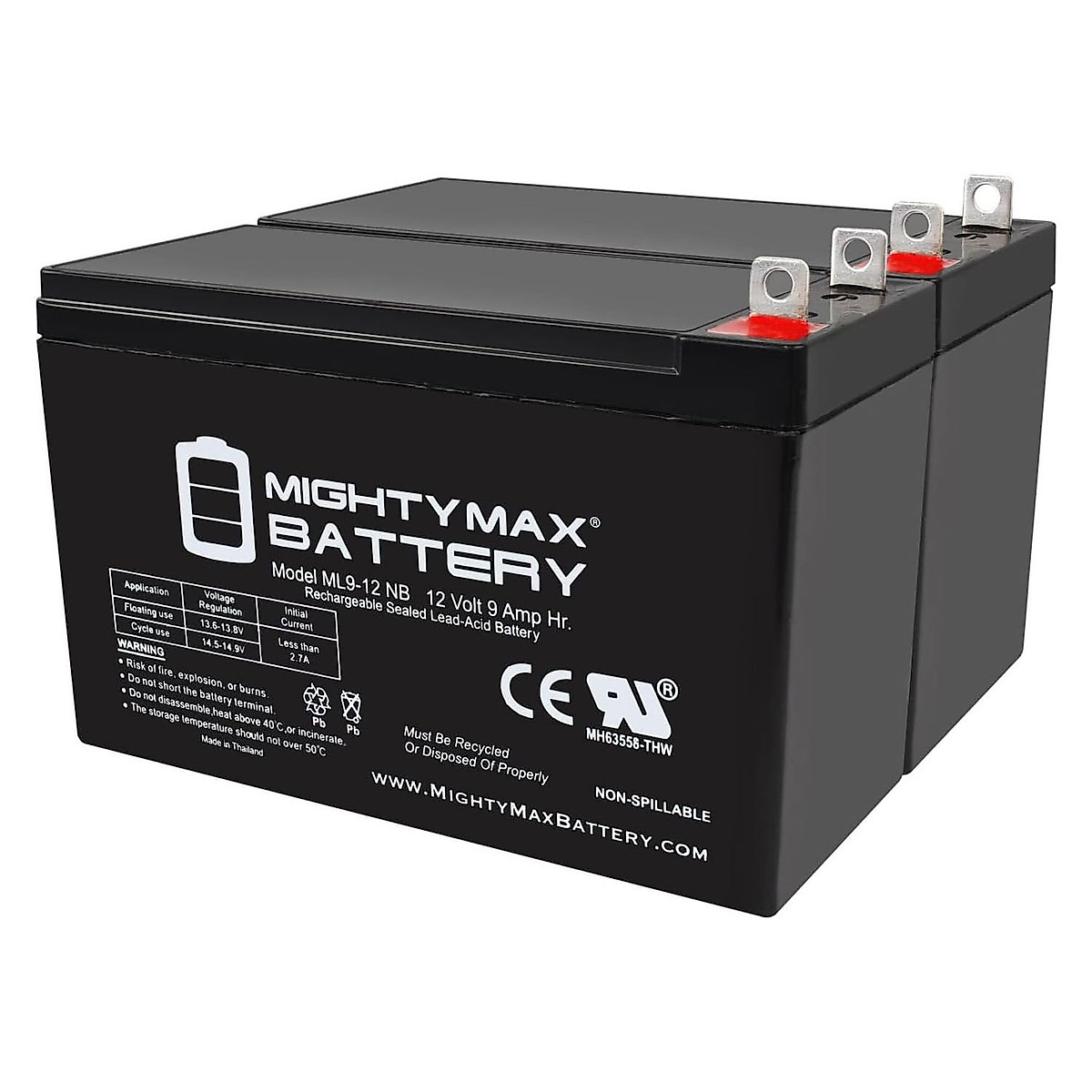 Mighty Max Battery 12V 9AH SLA Battery Replacement for Generac XG7000E