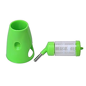 Pet Small Animals Hamster Hideout Drinking Waterer 2-in-1 Water Bottle for Small Animals