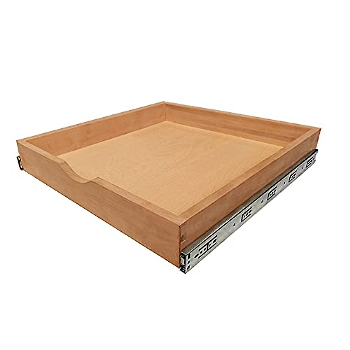 29'' Width Cabinet Roll Out Tray Wood Pull Out Tray Drawer Box Kitchen Cabinet Organizer, Cabinet Slide Out Shelves, Include Side Mount Drawer Tracks Glides Wood Spacers -DIY (Fit RTA Face Frame B33)