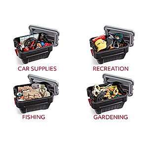 Rubbermaid ActionPacker️ 48 Gal with 8 Gal Containers Nested, Lockable Storage Bins, Industrial, Rugged Storage Container Bundle with Lids