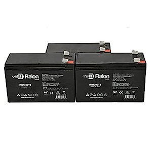 Raion Power RG1280T2 12V 8Ah Upgraded Replacement UPS Backup Battery for Tripp Lite SMART1500-3 Pack