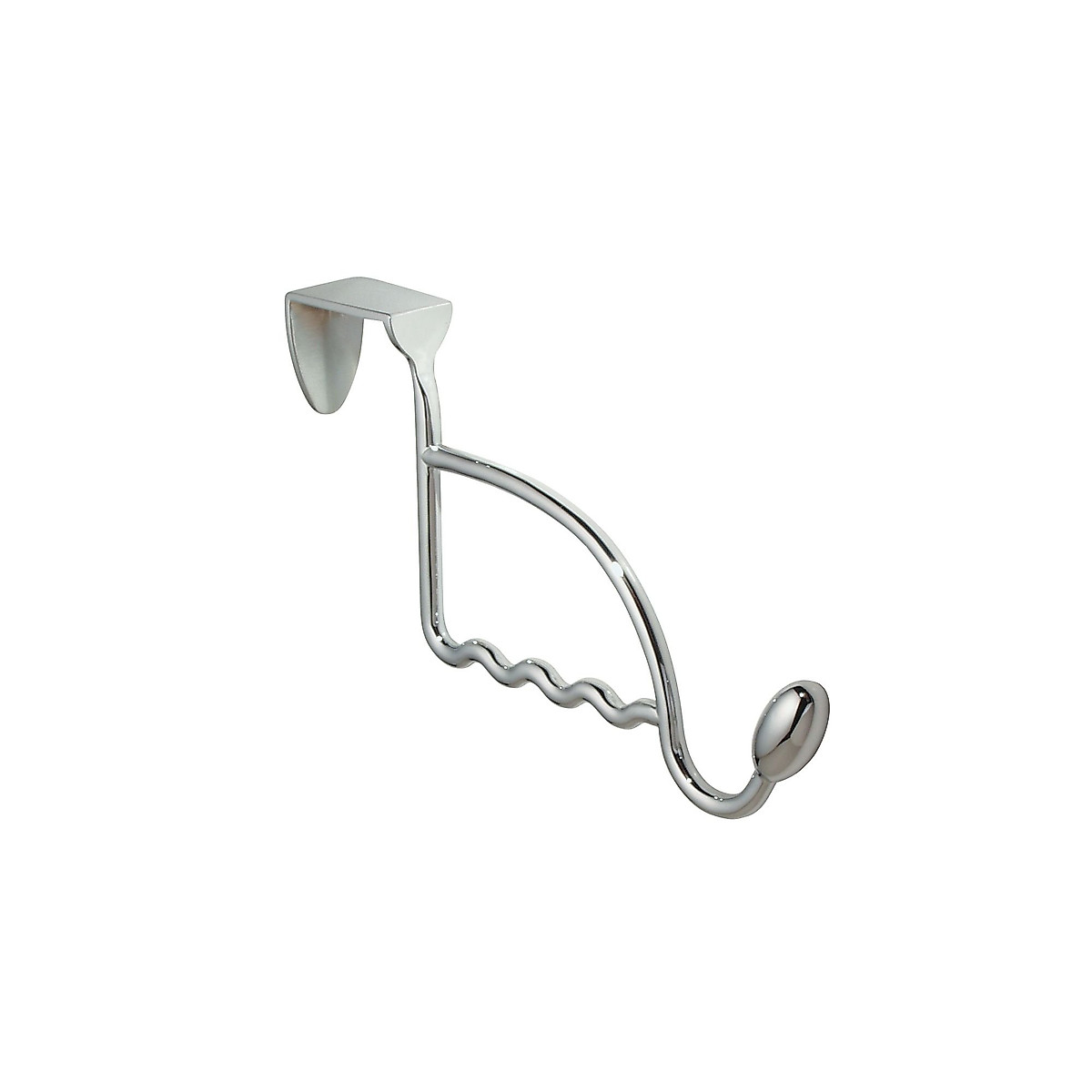 iDesign Orbinni Steel Over-The-Door Valet Storage Hook - 1" x 7.8" x 5.1", Chrome
