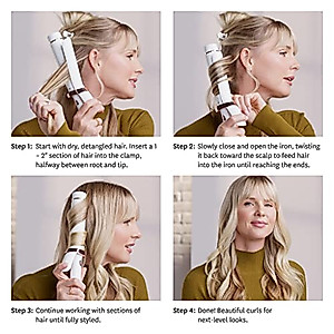 T3 SinglePass Curl Professional Curling Iron Custom Blend Ceramic Long Barrel Curling and Wave Iron with Adjustable Heat Settings for Shiny Smooth Curls and Waves