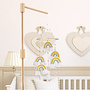 Crib Mobile Arm - Wooden Mobile Arm for Crib | Crib Mobile Holder | Baby Mobile Crib Hanger | Nursery Decor (Crib Arm)