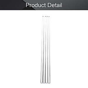 Fielect 4Pcs Clear Acrylic Round Rod 5mm Clear Acrylic Rod Standard Plexiglas PMMA Bar Tolerance for DIY, 250mm Height