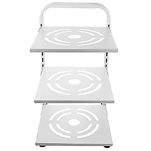 Alipis Multi-Layer Pot Rack White Standing Frame Carbon Steel Cupboard
