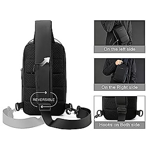 FASNAHOK Sling Bag Crossbody Backpack for Men Women Multipurpose Shoulder Chest Casual Daypack for Travel Hiking Cycling