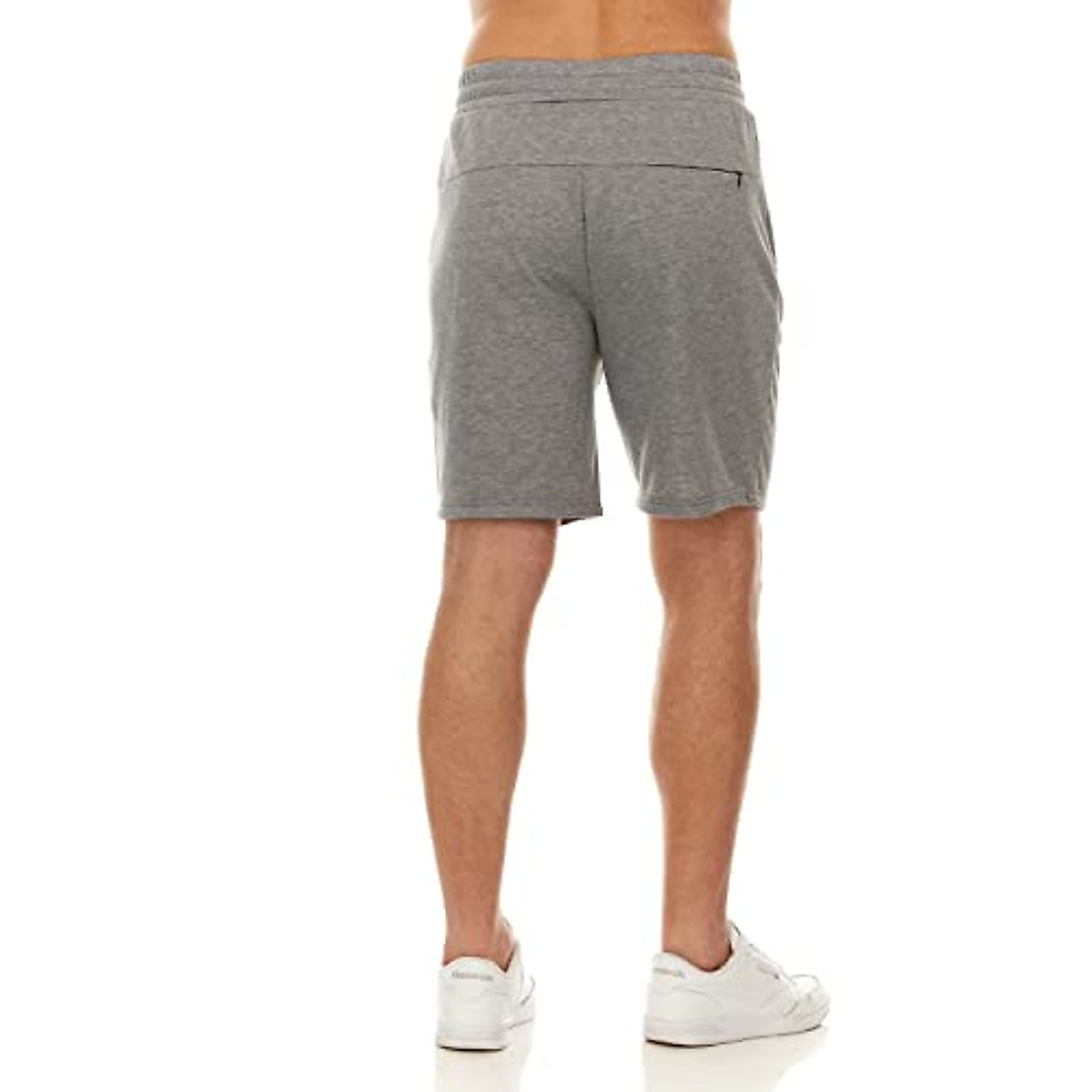 PURE CHAMP Mens Shorts French Terry 3 Pack Gym Shorts for Men Athletic Workout Training Shorts with Zipper Pocket and Drawstring Size XS-3XL (Group A,2XL)