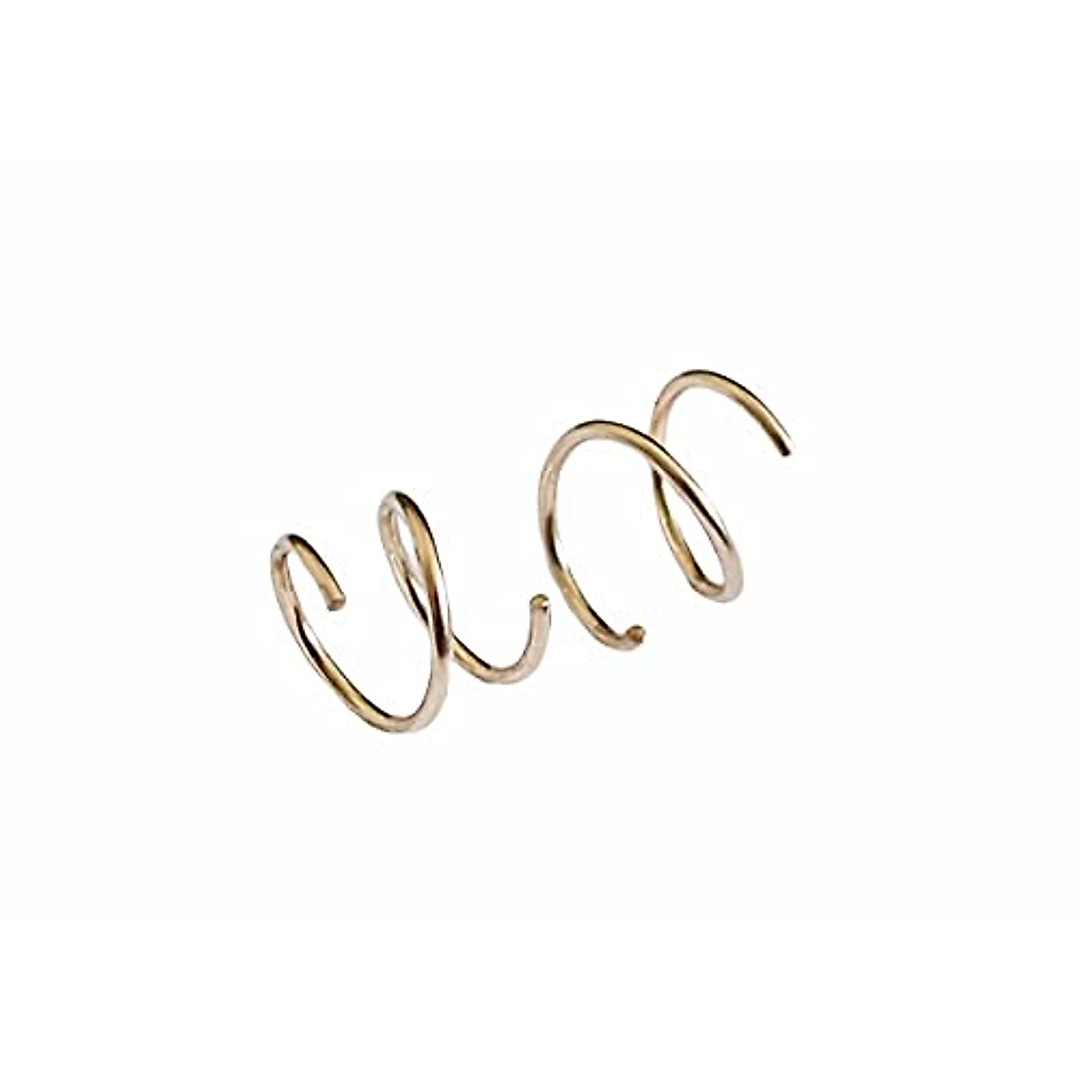 Double Hoop Twist Earrings - Single earring or a Pair of earrings • 8 mm Two Piercing Earring • Tiny Huggie Hoops • Minimal Spiral Earring • Double Cartilage or Helix Piercing