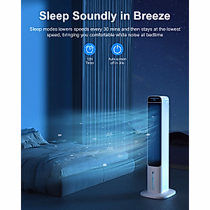 Uthfy Tower Fan for Bedroom,Fans that Blow Cold Air,41"Evaporative Air Cooler Swamp Cooler with 4L Tank & 4 Ice Packs,Oscillating Fan with Remote Control,Quiet Floor Standing Fan for Room