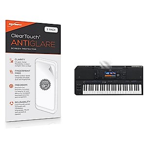 BoxWave Screen Protector Compatible with Yamaha PSR-SX700 (Screen Protector ClearTouch Anti-Glare (2-Pack), Anti-Fingerprint Matte Film Skin