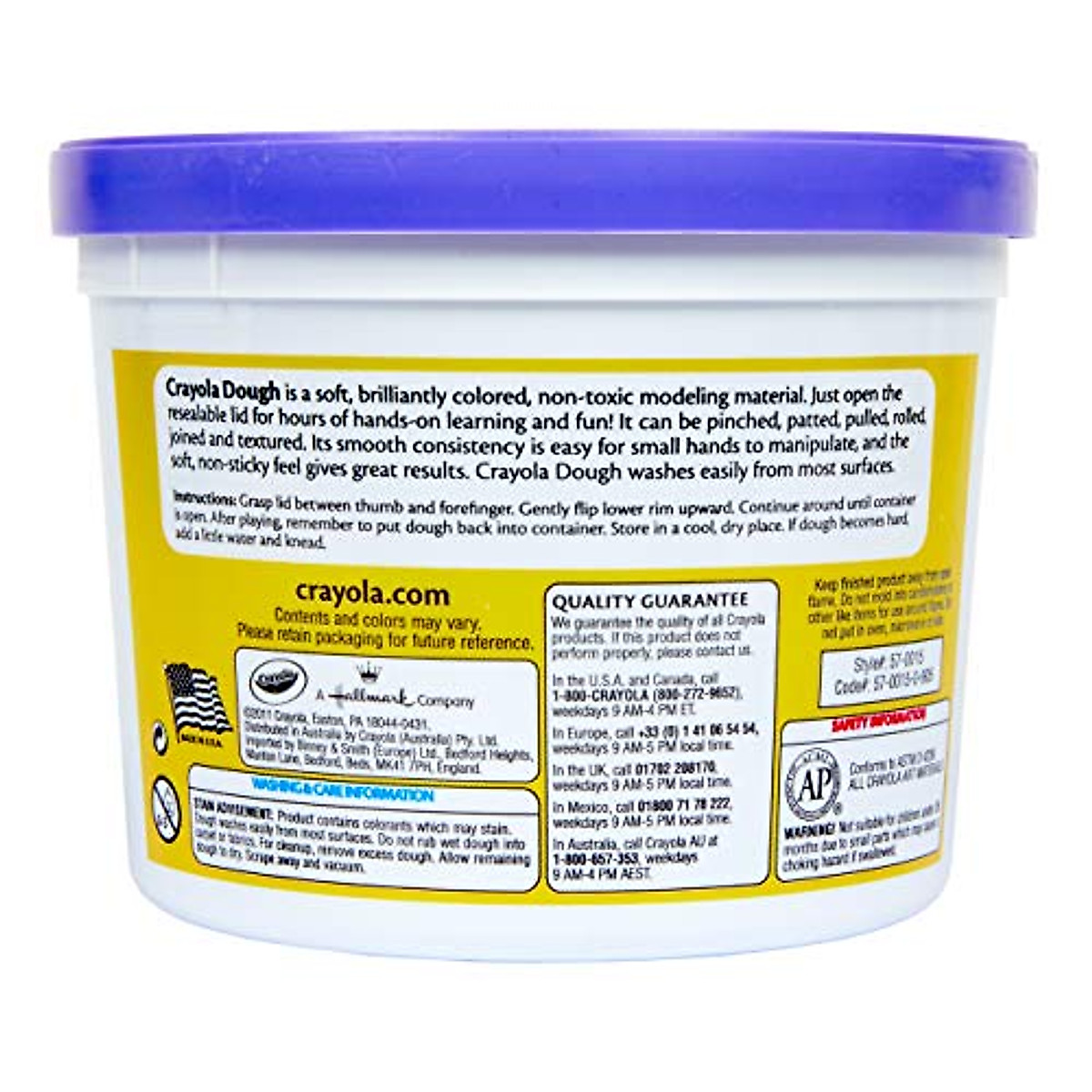 Crayola Dough - Purple (3lb), Bulk Modeling Dough for Kids, Clay Alternative, Resealable Tub, Ages 3+, Great for Kids Arts & Crafts