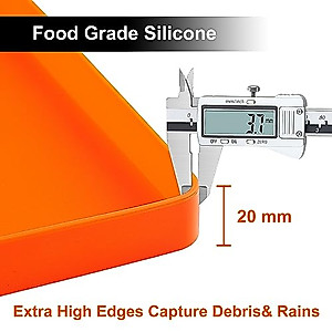 Jusoit 36 inch Blackstone Griddle Cover, Heavy Duty Food Grade Silicone Griddle Mat for Grill Top, Outdoor Blackstone Accessories Protect from Dirt & Rust