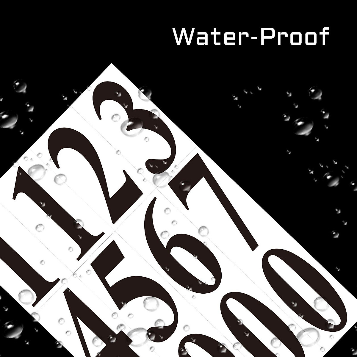 Die Cut Black Vinyl Numbers Stickers 2 Inch Self Adhesive - 3 Sets - Premium Decal for Mailbox, Signs, Window, Door, Cars, Trucks, Home, Business, Address Number, Indoor or Outdoor