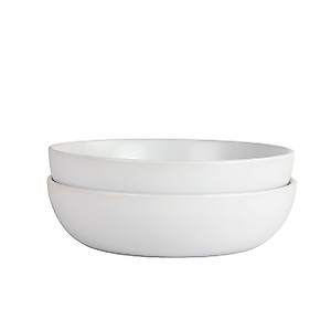 10 Strawberry Street Wazee Matte 9"/48oz Serving Bowl, Set of 2, White