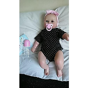 Pinky Reborn 50cm Reborn Baby Doll 20inch Newborn Toddler Real Soft Touch Ma with Hand-Drawing Hair Handmade Doll