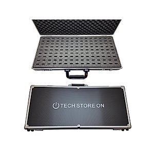 TECH STORE ON Flash USB Thumb Drive Holder Storage Organizer Case with Swivel Handle | Antistatic and Shockproof (aluminum, huge, holds 130 USB slots)