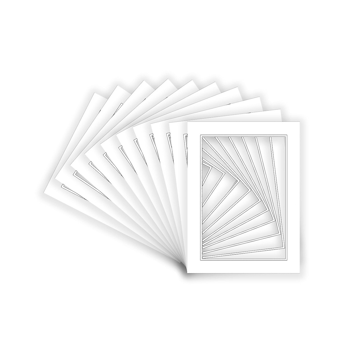 10x12 Mat for 8x10 Photo - Precut White on White Double Mat Picture Matboard for Frames Measuring 10 x 12 Inches - Bevel Cut Matte to Display Art Measuring 8 x 10 Inches - Acid Free ONE MAT