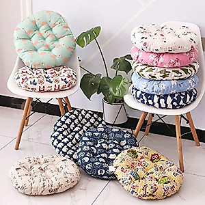 KWEE Set of 2 Round Chair Pad, Indoor Outdoor Bohemian Chair Cushion, Garden Patio Home Kitchen Office Seat Cushion, Diameter 16"
