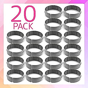[20 Pack] Quilt Clips for Quilting Creations - Heavy Duty Quilting Clips for Machine Quilting - Versatile Clamps for Quilting Free Motion - 1" Tall Large Clamps for Quilt - 3" Diameter Quilting Rings