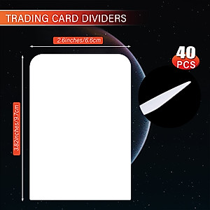 Trading Card Divider Cards Plastic Card Dividers Baseball Card Dividers Trading Card Dividers for Card Games and Sports Cards (40 Pieces)