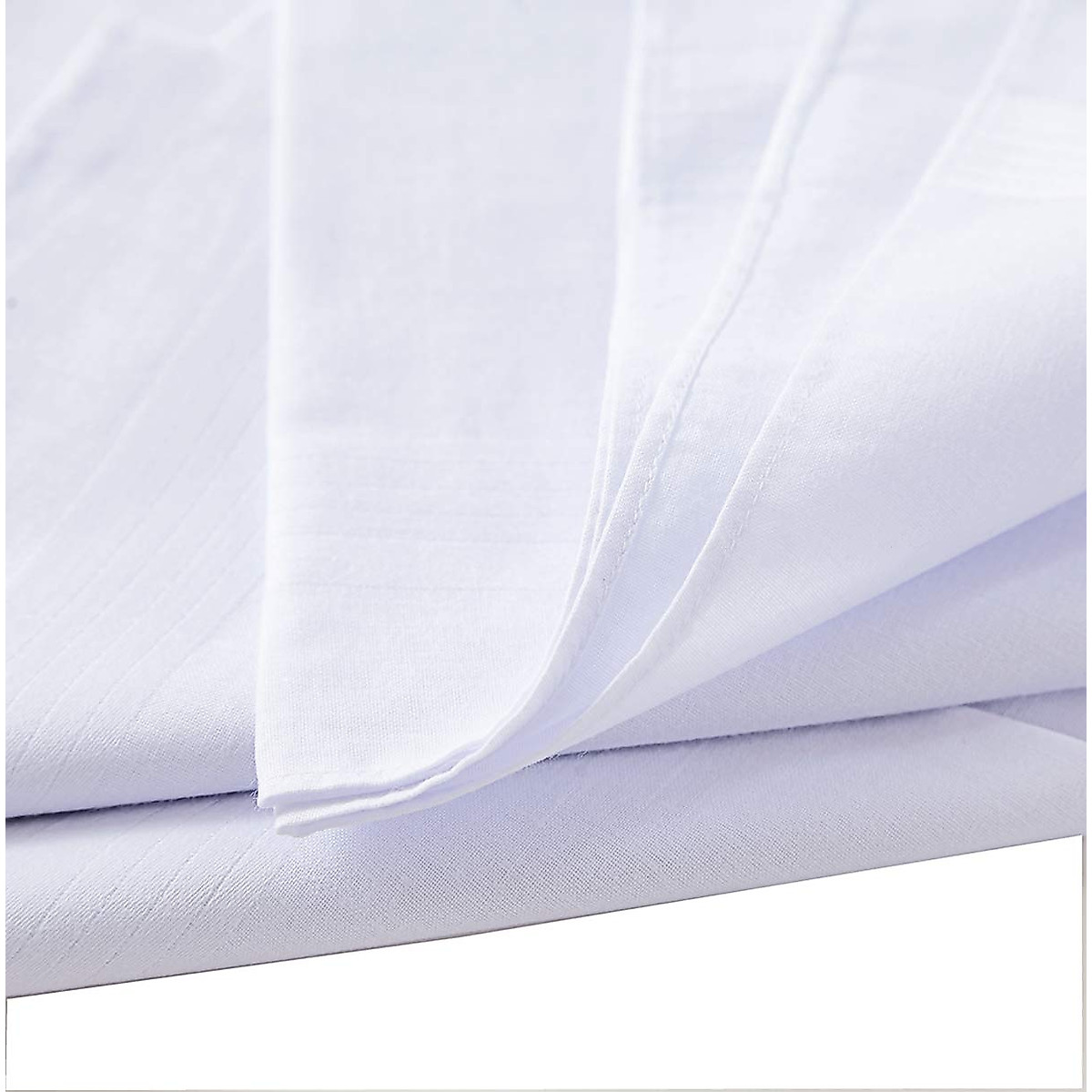 RDS HANKYTEX Men's White Handkerchiefs,100% Soft Cotton Hankie