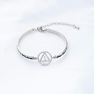 BNQL Serenity Prayer AA Recovery Bracelet AA Anniversary Bracelet God Serenity Courage Wisdom Bracelet 1 Year 2 Year 3 Year Serenity Prayer AA Sobriety Gifts (AA 1yearS)