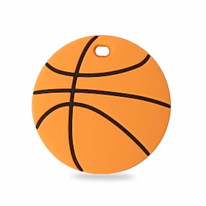 Baby Sport Silicone Teether,Sensory Chew Toys,BPA Free Soft and Effective Infant Teething Pain Relief Toys,Freezer Safe,Food Grade Silicone,Best Shower Gift for Boys and Girls (Basketball)