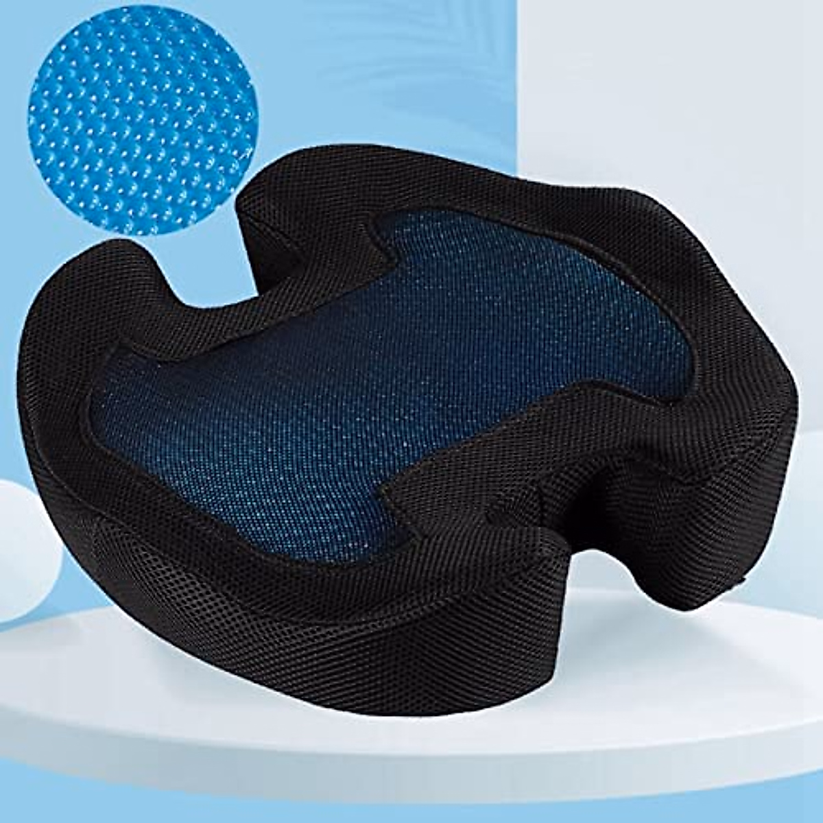 BAUBUY Cojín de Asiento Wheelchairs Scooters and Accessories Seat Wheelchair Cushions Ergonomic Multifunctional Breathable Black for Pressure Relief