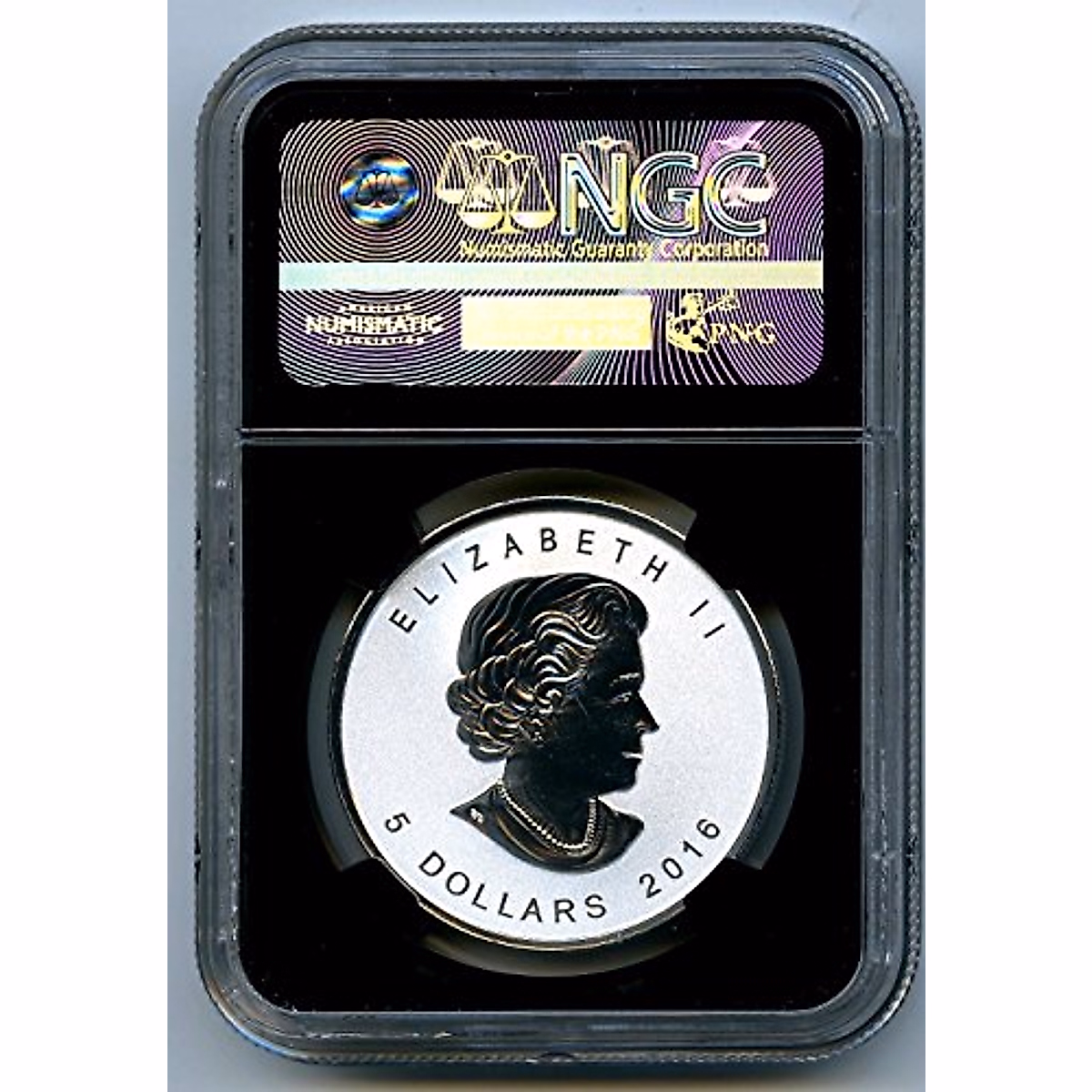 2016 Canada Coin Canadian Silver Maple Leaf Reverse Proof ROARING GRIZZLY Privy FIRST RELEASES $5 PF70 NGC