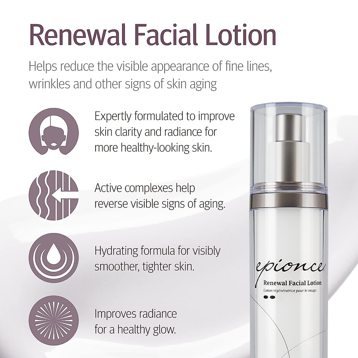 Epionce Renewal Facial Lotion - Hydrating, Anti-Aging Moisturizer for Normal to Combination Skin, For Fine Lines & Wrinkles, Dermatologist Skincare