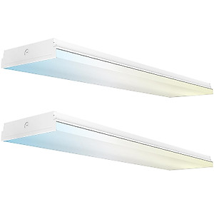 Sunco LED 11 Inch Prisma Wraparound Light for Indoor Commercial Industrial Warehouse Garage Utility Workshop, 72W 8500 Lumens, Selectable CCT 4000K/5000K/6000K, Non-Dimmable, AC120-277V 2 Pack