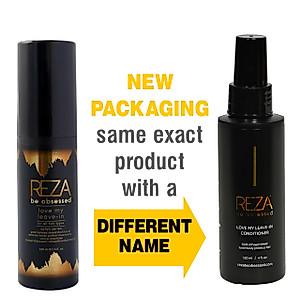 Reza Love My Leave-In Conditioner: Luxury Conditioning Hair Spray, Detangler, UV Protection, Sulfate Free, Paraben Free, Non Toxic, for Women & Men & All Hair Types, 4 Fl. Oz.