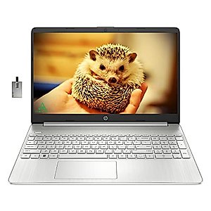 HP 2022 15.6" Touchscreen Laptop, 11th Gen Intel Core i3-1115G4 Processor, 16GB RAM, 256GB PCIe SSD, Intel UHD Graphics, HD Webcam, Windows 11 S, Natural Silver, 32GB Snowbell USB Card