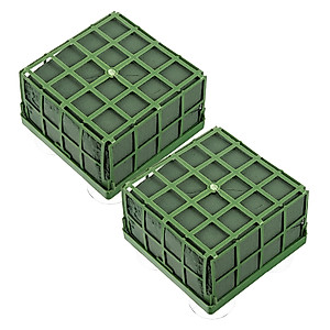 DECHOUS 10 Pcs Flower Sucker Wedding Aisle Flowers Flower Arranging Foam Blocks Flower Cage Holders DIY Flower Arrangement Kit Floral Cage for Artificial Flower Large Wreath Plastic