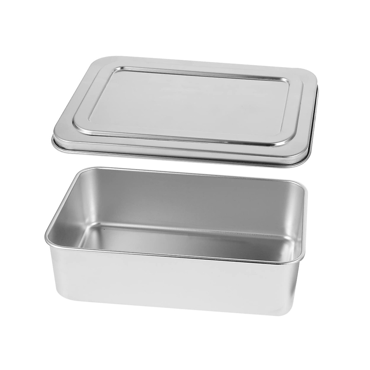 GOOHOCHY Stainless Steel Cake Baking Box with Lid Versatile Bread Baking Pan for Cakes and Bread and Easy to Clean Bakeware