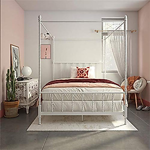 DHP Emerson Metal Canopy Bed in Full Size Frame in White