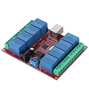 Zer one Control Switch Relay Module, 8-Channel 5V Computer USB Intelligent Control Switch Relay Module Driver