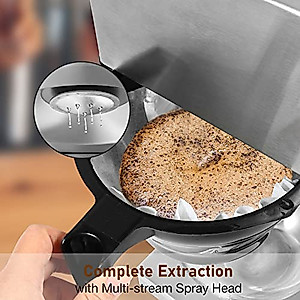 Restlrious Commercial Coffee Maker 24-Cup Drip Coffee Machine, Automatic Pour Over Coffee Brewer with 4 Warmer Pads and 2 Glass Decanter in 1.8L Capacity, Stainless Steel Cafetera Silver