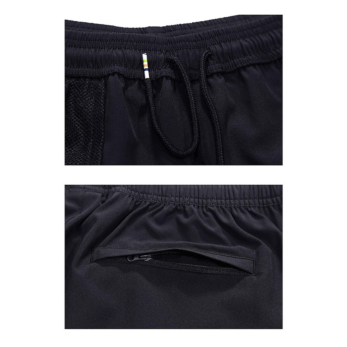 Kolongvangie Men's Short Inseam Lightweight Training Shorts UPF 30+ Bodybuilding Gym Workout Athletic Fishing Shorts